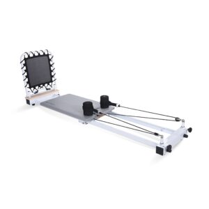 aeropilates precision series reformer 535 - pilates reformer workout machine for home gym - up to 350 lbs weight capacity