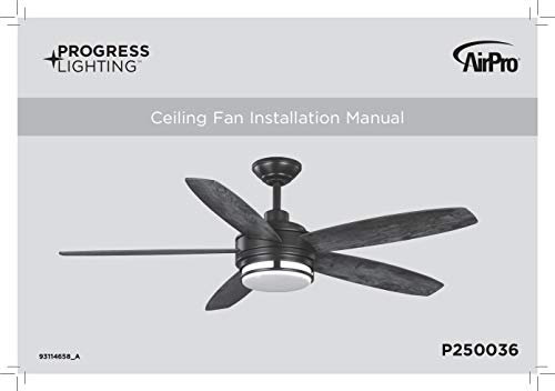 Progress Lighting Albin Collection 54" Indoor/Outdoor Five-Blade Bronze Ceiling Fan