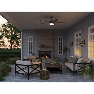 Progress Lighting Albin Collection 54" Indoor/Outdoor Five-Blade Bronze Ceiling Fan