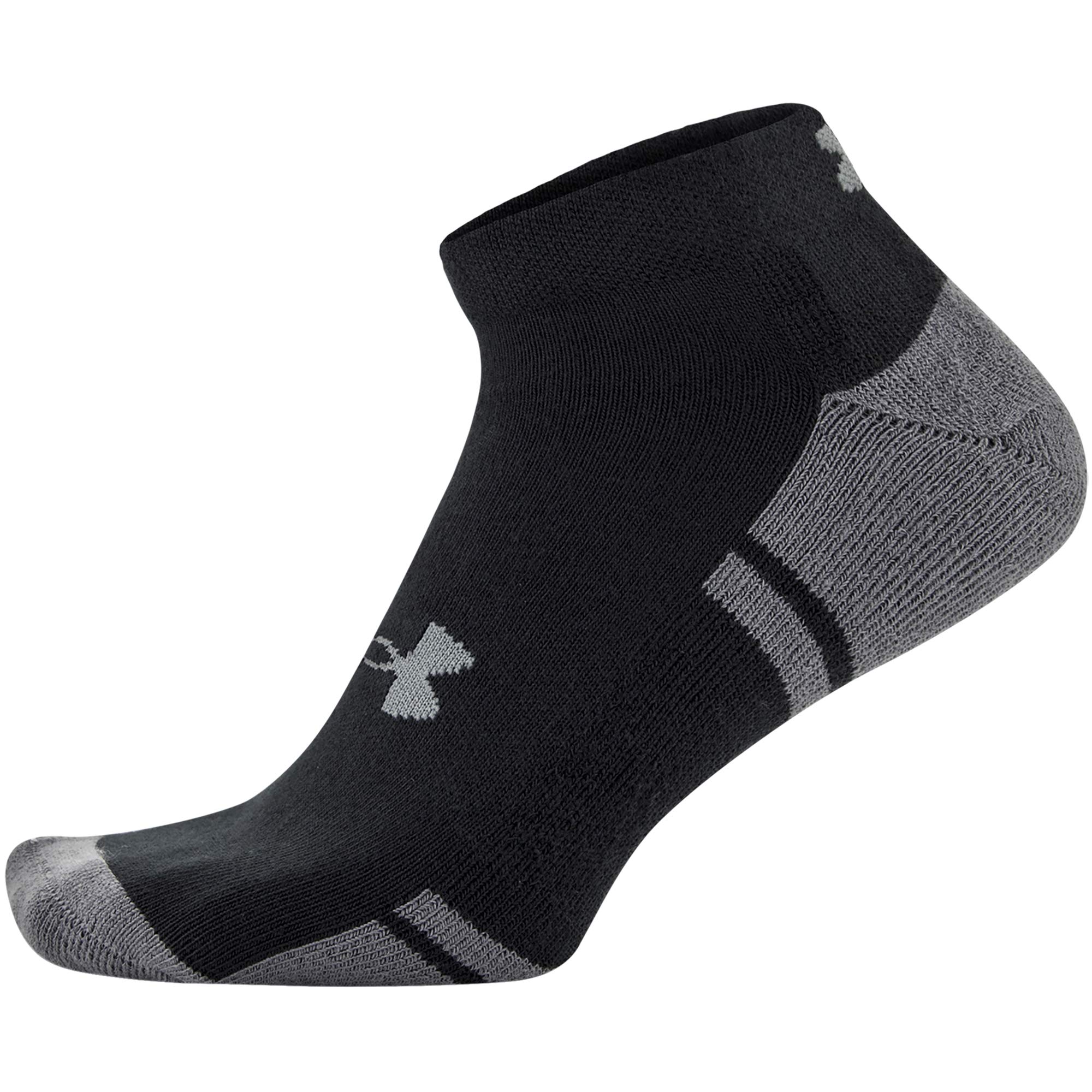 Under Armour Adult Resistor 3.0 Low Cut Socks, Multipairs, Black/White (6-Pairs), Large