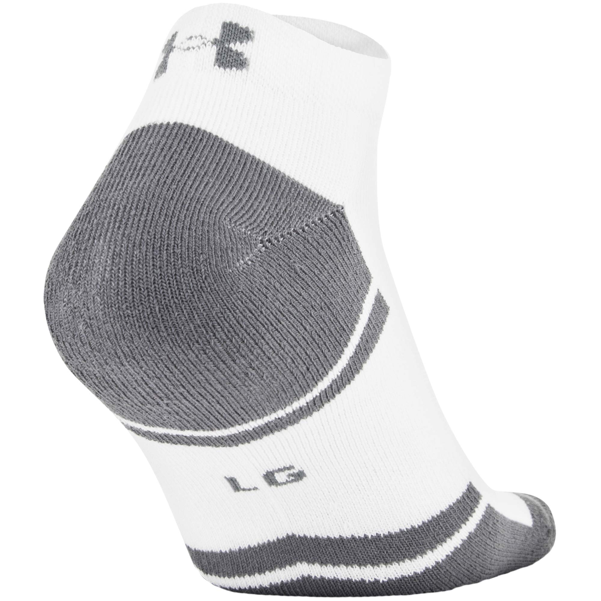 Under Armour Adult Resistor 3.0 Low Cut Socks, Multipairs, Black/White (6-Pairs), Large