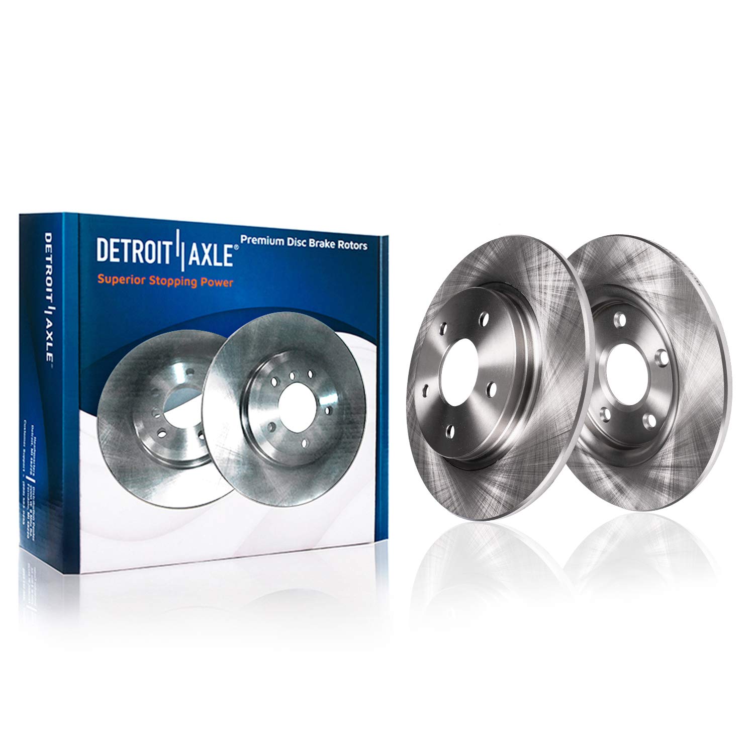 Detroit Axle - Brake Kit for Ford Explorer Flex Taurus Lincoln MKS MKT Brake Rotors and Ceramic Brakes Pads Replacement : 12.80" inch Front and 12.99 inch Rear Rotors