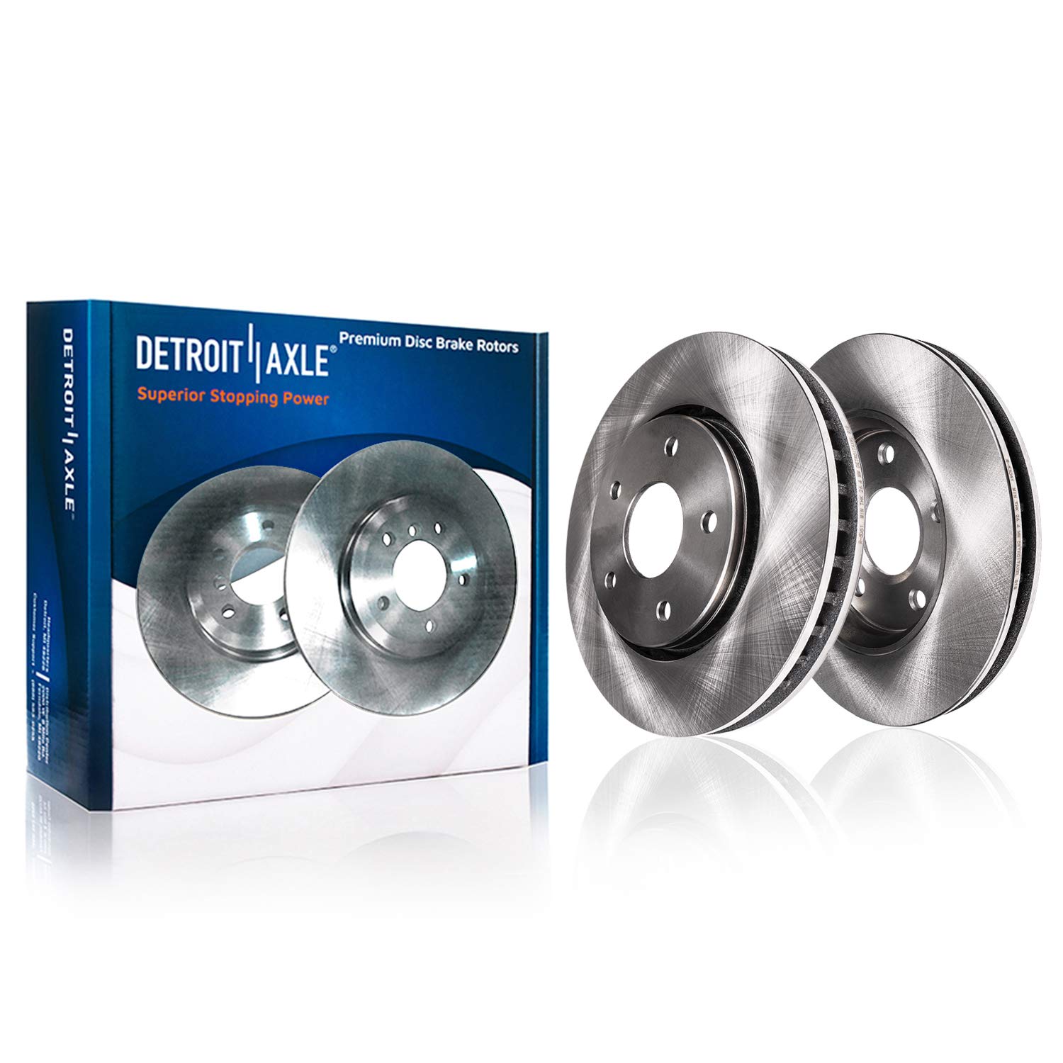 Detroit Axle - Brake Kit for Ford Explorer Flex Taurus Lincoln MKS MKT Brake Rotors and Ceramic Brakes Pads Replacement : 12.80" inch Front and 12.99 inch Rear Rotors