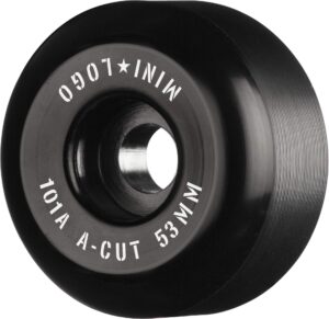 mini logo skateboard wheels a-cut '2' 53mm 101a black