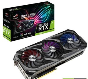 asus rog strix nvidia geforce rtx 3060 ti oc edition gaming graphics card (pcie 4.0, 8gb gddr6, hdmi 2.1, displayport 1.4a, axial-tech fan design, 2.9-slot, super alloy power ii, gpu tweak ii)