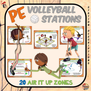 pe volleyball stations- 20 "air it up" zones