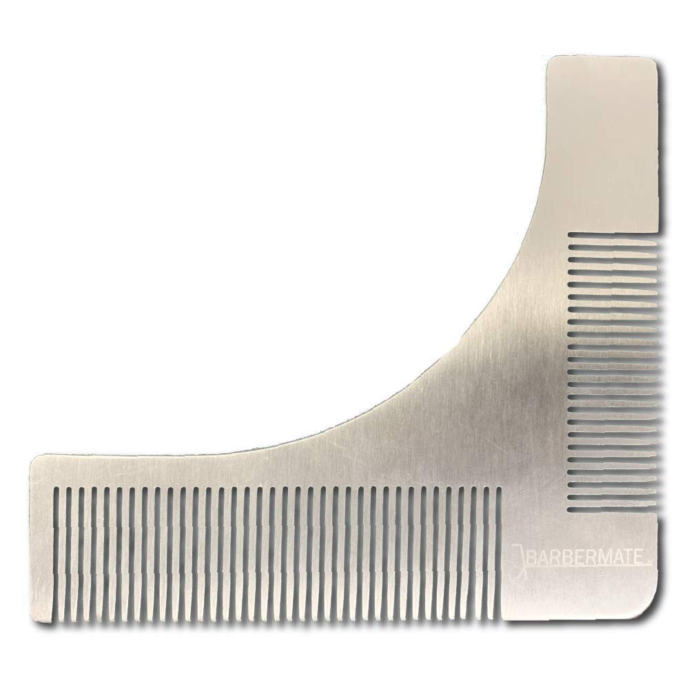 BarberMate® Metal Beard Comb & Hair Shaper 100% Stainless Steel