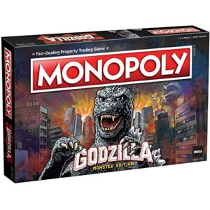 monopoly: godzilla | based on classic monster movie franchise godzilla | collectible monopoly game featuring familiar locations and iconic kaiju monsters