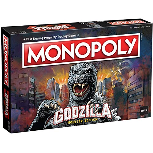 Monopoly: Godzilla | Based on Classic Monster Movie Franchise Godzilla | Collectible Monopoly Game Featuring Familiar Locations and Iconic Kaiju Monsters