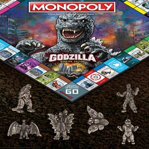 Monopoly: Godzilla | Based on Classic Monster Movie Franchise Godzilla | Collectible Monopoly Game Featuring Familiar Locations and Iconic Kaiju Monsters