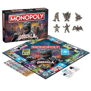 Monopoly: Godzilla | Based on Classic Monster Movie Franchise Godzilla | Collectible Monopoly Game Featuring Familiar Locations and Iconic Kaiju Monsters