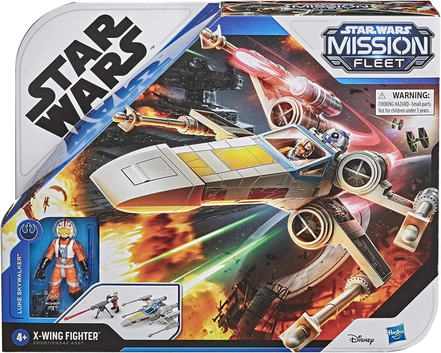 STAR WARS Mission Fleet Stellar Class Luke Skywalker X-Wing Fighter 2.5-Inch-Scale Figure and Vehicle, Toys for Kids Ages 4 and Up (E95975X1)