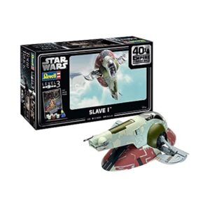 revell rv05678 slave i 40th anniversary the star wars plastic model kit, unvarnished