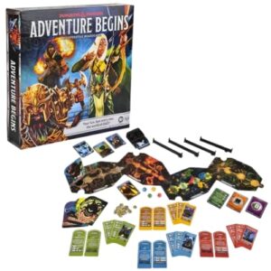 dungeons & dragons adventure begins, cooperative fantasy board game, fast entry to the world of d&d, family game for 2-4 players, 10 and up