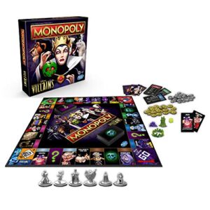 Monopoly: Disney Villains Edition Board Game for Kids Ages 8 and Up, Play as a Classic Disney Villain