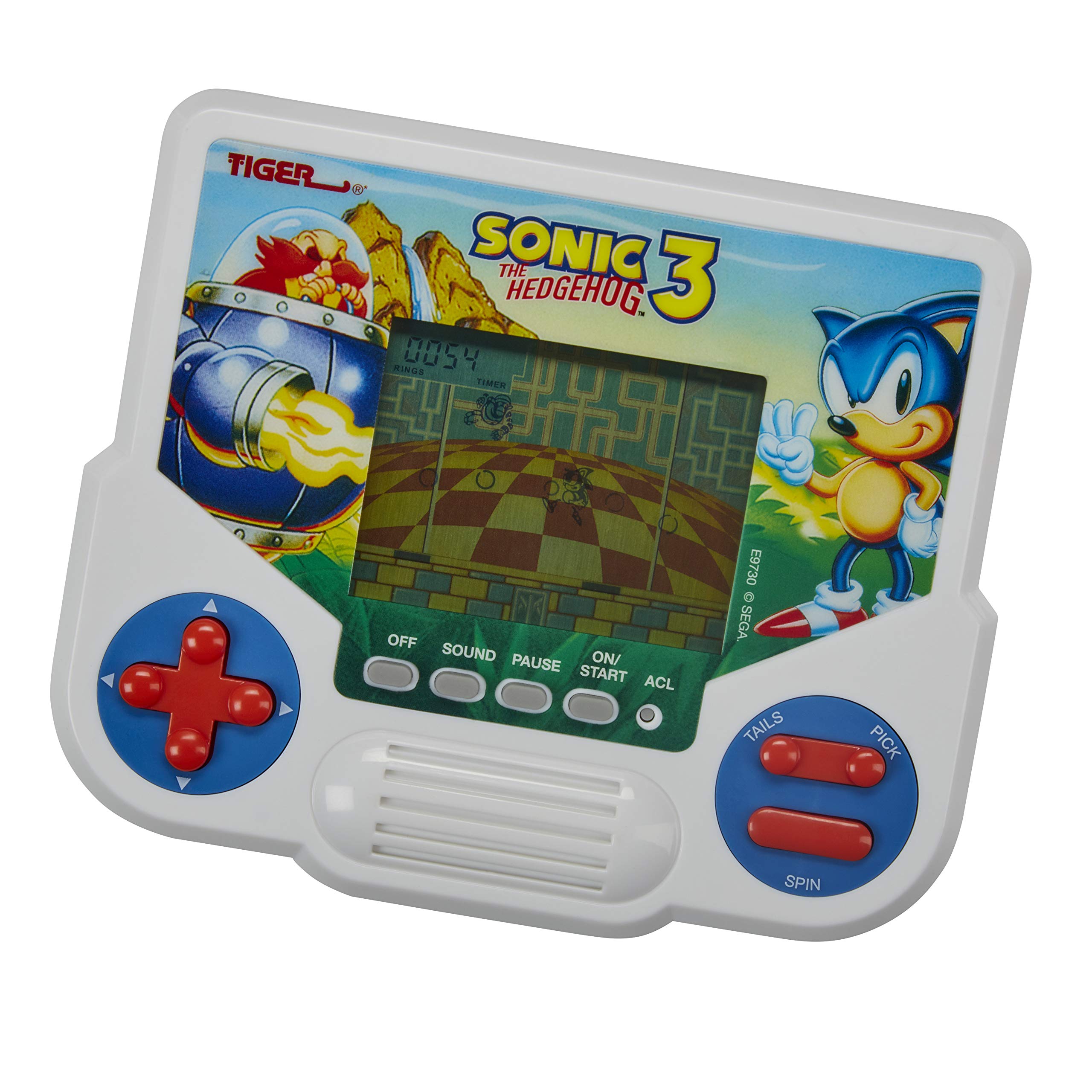 Hasbro Gaming Tiger Sonic The Hedgehog 3 Electronic LCD Video Game, Retro-Inspired Edition, Handheld 1-Player, Ages 8 and Up