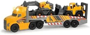 dickie toys - 28 inch mack truck with 2 volvo construction trucks