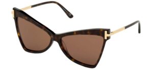 tom ford cateye sunglasses tf767 tallulah 52e gold/dark havana 61mm ft0767