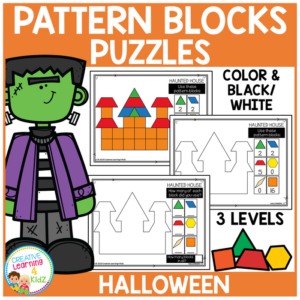 pattern block puzzles halloween