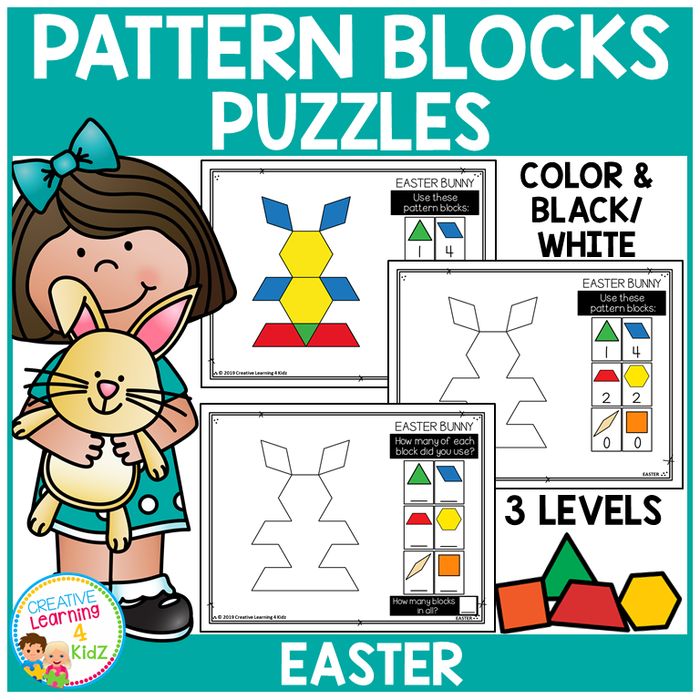 Pattern Block Puzzles Easter