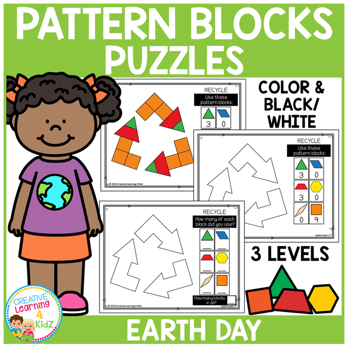 Pattern Block Puzzles Earth Day