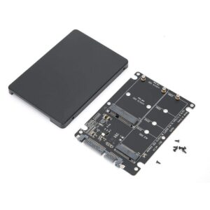 ashata hard disk box black abs ssd 2 in 1 m.2 b-key msata to sata 3.0 computer accessories