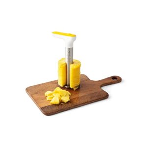 Chef'n Twist'n Core Pineapple Corer Tool, Double Edged Blade, Yellow