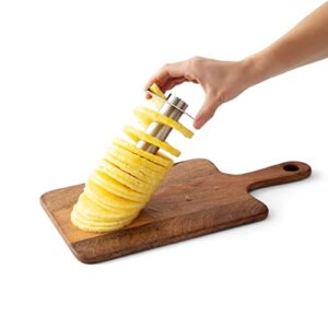 Chef'n Twist'n Core Pineapple Corer Tool, Double Edged Blade, Yellow