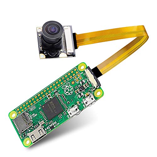 for Raspberry Pi Zero Camera Module 160 FOV 5MP Fisheye Lens Camera Wide Angle 160 Degree OV5647 1080P Sensor HD Video Webcam with Zero Cable for Raspberry Pi Model 4/3 B/B+ A+ RPi 2/1/zero/zero W