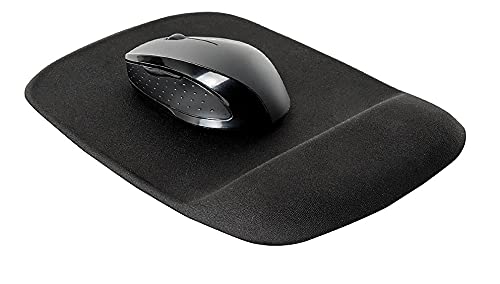 STAPLES 24339943 Mouse Pad with Gel Wrist Rest Black (53326)