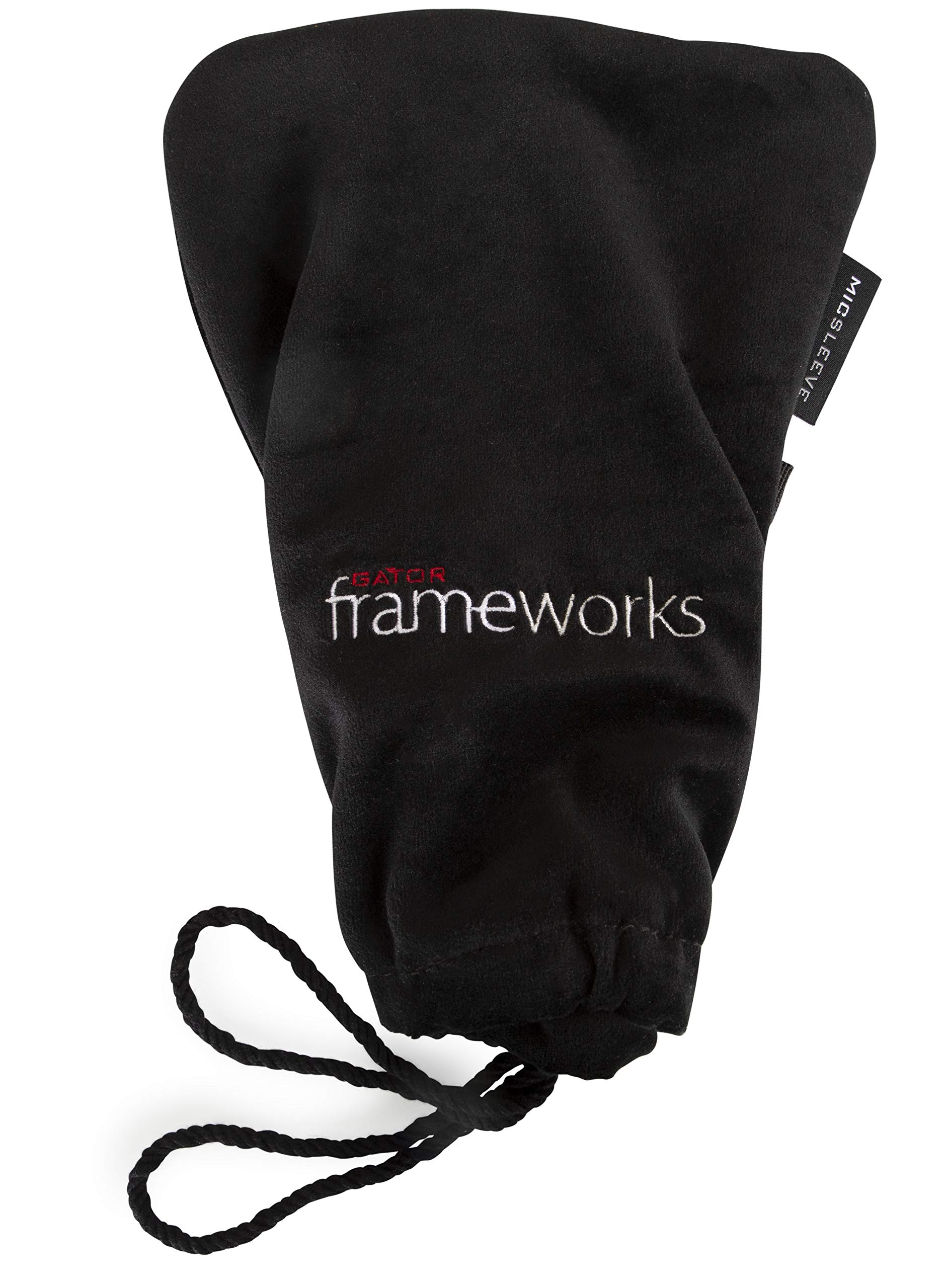 Gator Frameworks Soft Velvet Carry Bag for Studio Microphones Protects from Dust, Dirt, Scratches (GFW-MICPOUCH)