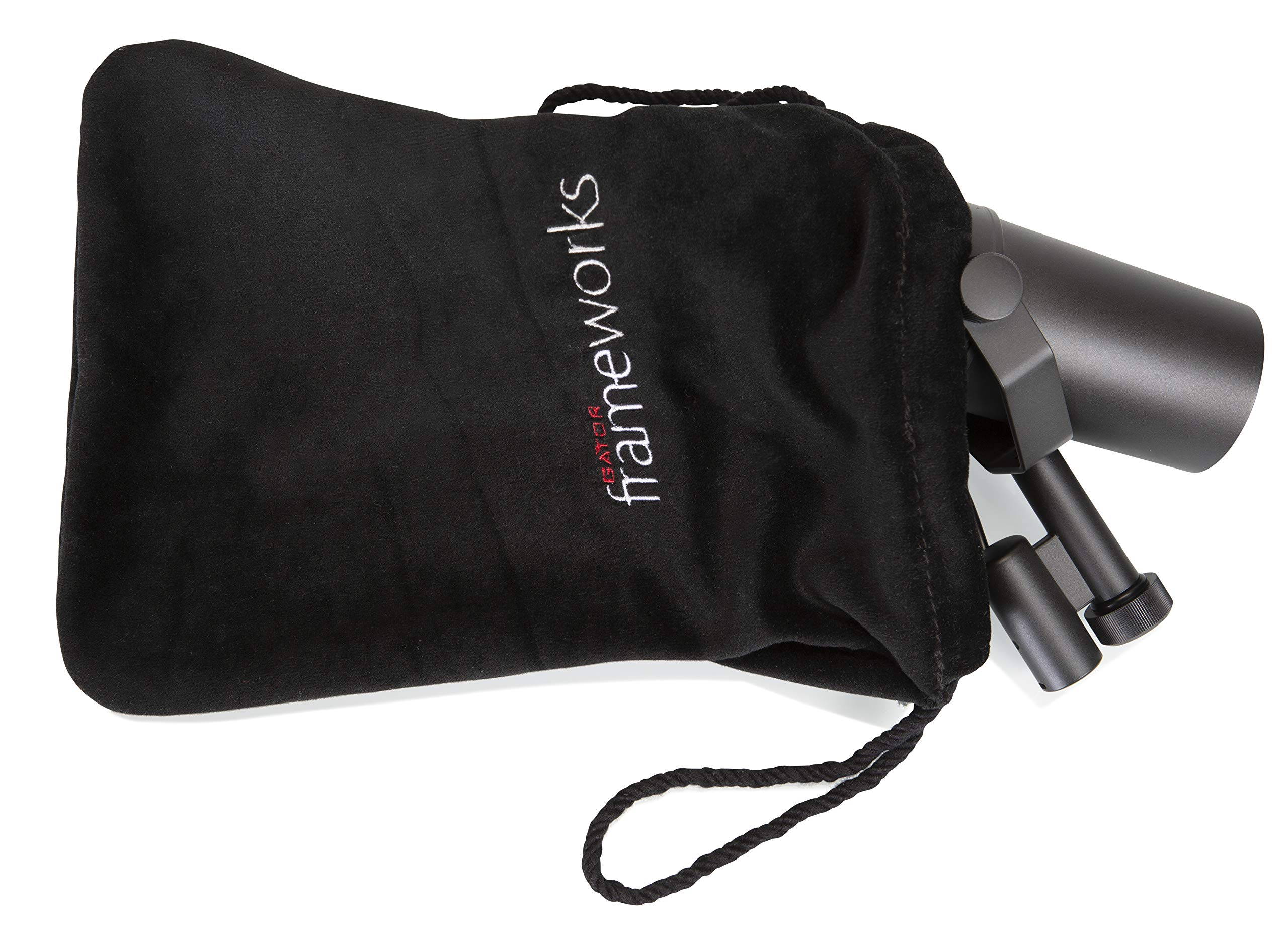 Gator Frameworks Soft Velvet Carry Bag for Studio Microphones Protects from Dust, Dirt, Scratches (GFW-MICPOUCH)