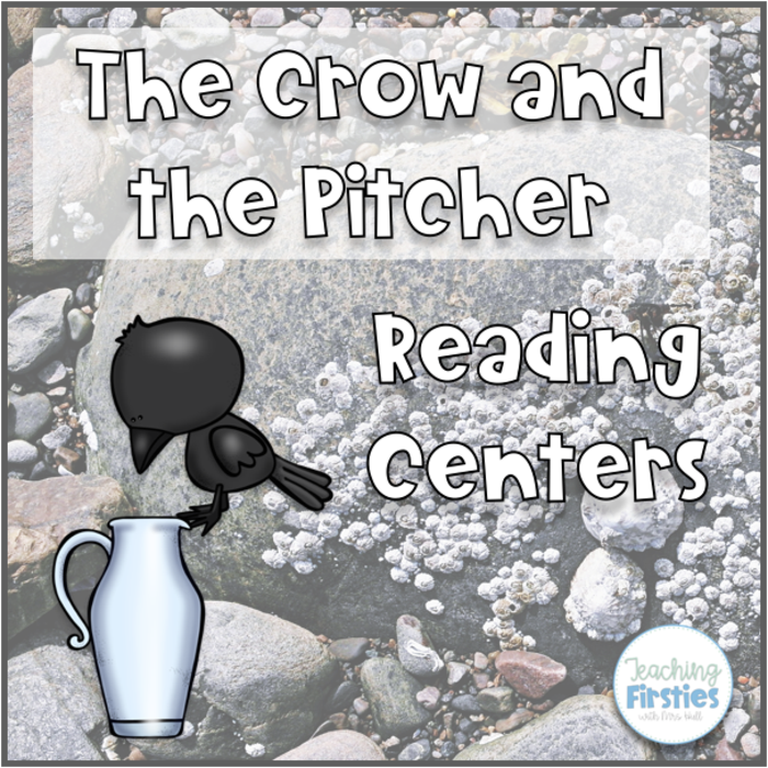 Aesop's Fable Reading Comprehension Center - The Crow and the Pitcher