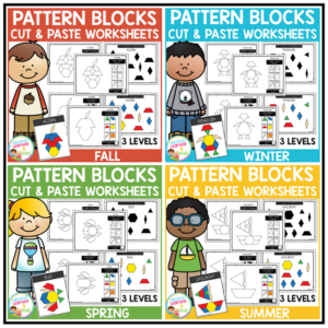 pattern block puzzles seasons bundle