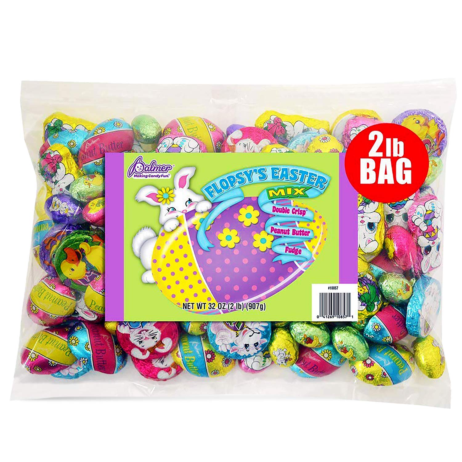 R.M. Palmer Easter Basket Mix | Double Crisp | Peanut Butter | Fudge | Bulk Bag | Individually Wrapped | Assortment of Easter Candy Treats (2 lbs)