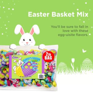 R.M. Palmer Easter Basket Mix | Double Crisp | Peanut Butter | Fudge | Bulk Bag | Individually Wrapped | Assortment of Easter Candy Treats (2 lbs)