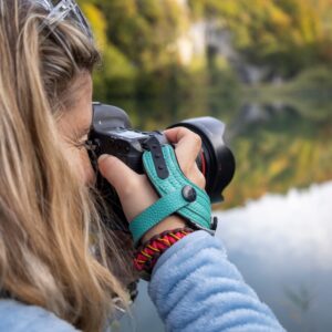 SPIDER HOLSTER – SpiderPro Camera Hand Strap v2 with Snap Assembly and Optional Wrist Strap – DSLR and Mirrorless Compatible (Dark Blue)