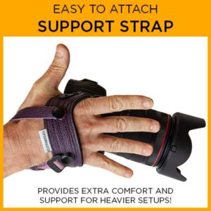 SPIDER HOLSTER – SpiderPro Camera Hand Strap v2 with Snap Assembly and Optional Wrist Strap – DSLR and Mirrorless Compatible (Dark Blue)