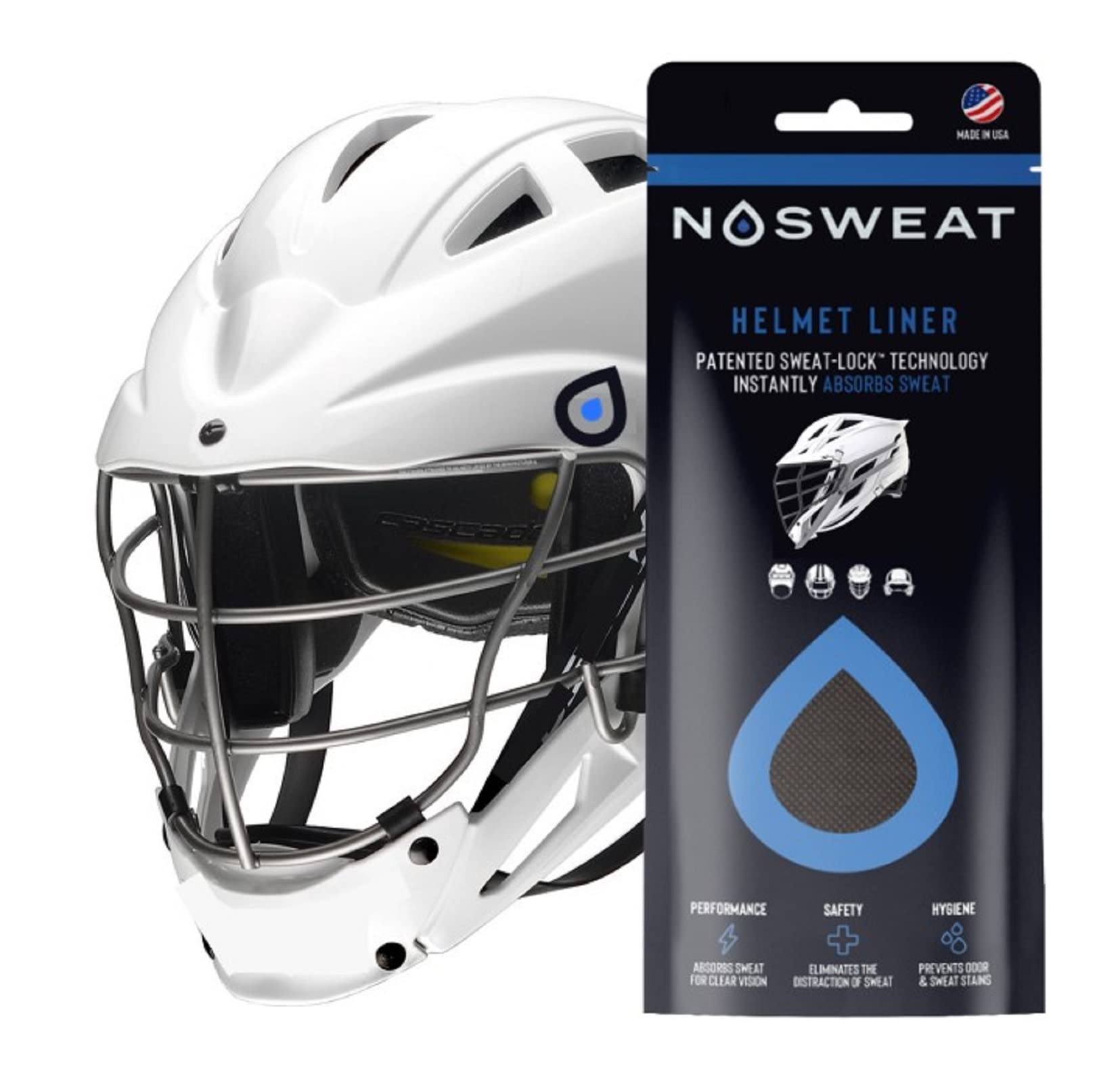 Football Helmet Sweat Liner & Sweatbands by NoSweat 3 | 6 | 12 | 25 Pack (6)