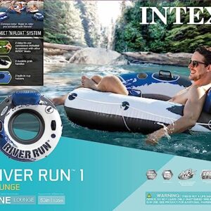 Intex River Run 53” Red Inflatable Tube (2 Pack) & Blue Inflatable Tube (2 Pack)