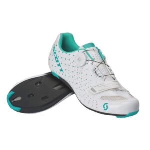 scott lady road comp boa women's bike shoes gls-wht-tq-blue 39