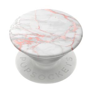 popsockets phone grip with expanding kickstand, marble popgrip - rose gold marble