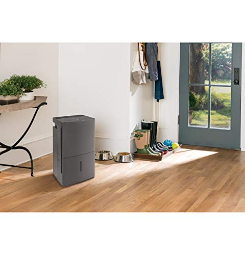 GE Energy Star Portable Dehumidifier 50 Pint with Pump, Perfect for Bedroom, Basement & Garage, Ideal for High Humidity Areas, Built-in Pump Eliminates Need to Check Water Levels, Grey