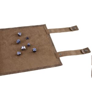 Forged Dice Co Scroll Dice Tray and Rolling Mat with Zippered Dice Holder - Storage Pouch Holds up to 14 Metal or Plastic Polyhedral Dice - Compatible with DND and Dungeons & Dragons Game Dice