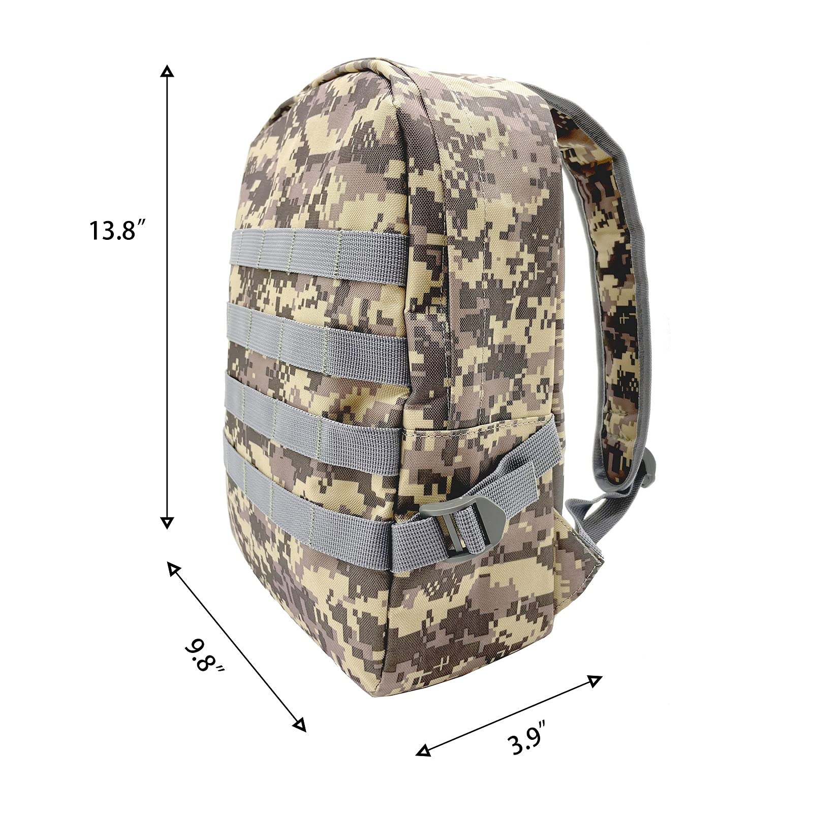 Silfrae Outdoor Camo Backpack Children Daypack for Camping Hiking (Digital Camo)