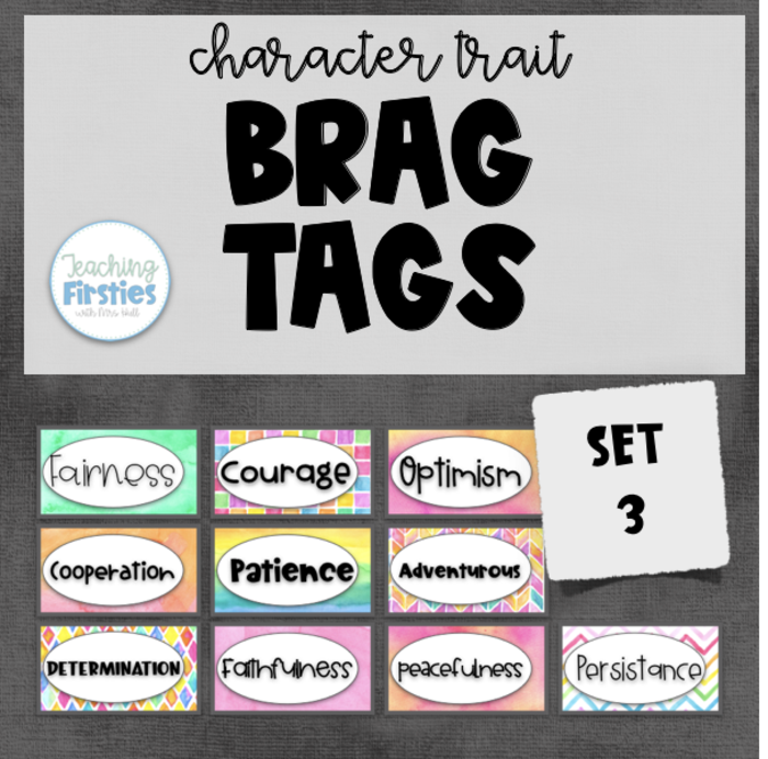 Character Traits Brag Tags - Set #3