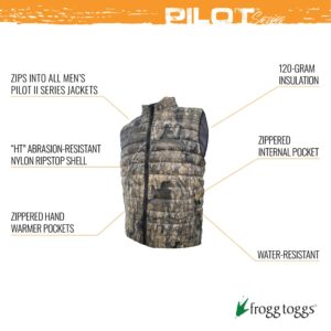 FROGG TOGGS Men's Co-Pilot Insulated Vest, Realtree Timber, Medium