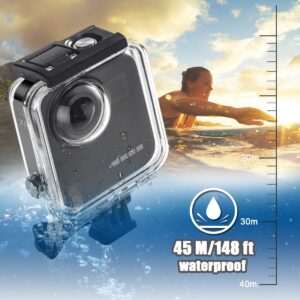 Waterproof Housing Case for GoPro Max, 45M/ 148FT Underwater Protective Diving Case Shell with Quick Release Mount Accessories for Go Pro Max Action Camere (Gopro Max housing)