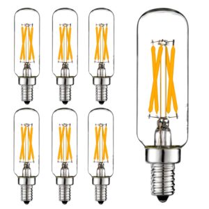 litehistory led bulb dimmable 6w equal warm white 2700k t6 t25 e12 candelabra bulb 60 watt for chandeliers,ceiling fan,pendant,wall sconces ac120v 600lm e12 light bulb 6pack