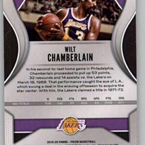 2019-20 Prizm NBA #18 Wilt Chamberlain Los Angeles Lakers Official Panini Basketball Trading Card